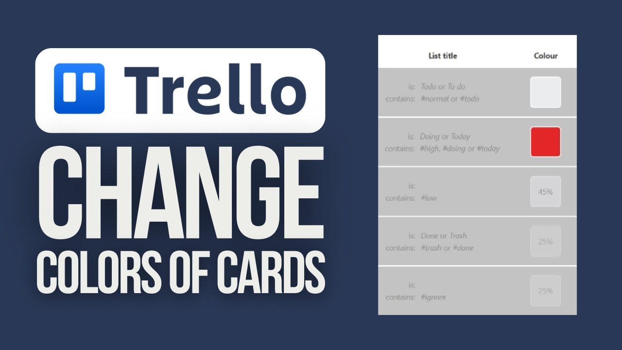 How to Change Color of Trello Cards | Trello Beginner's Guide - YouTube