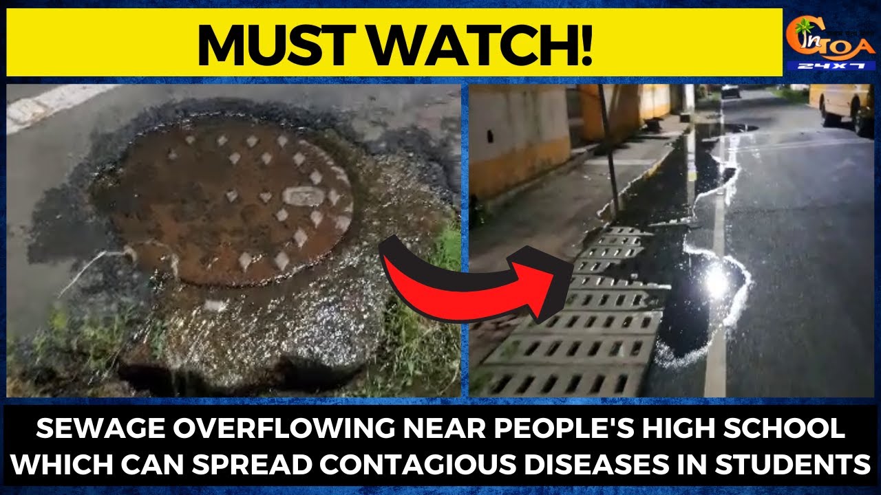 Sewage overflowing near People's High School which can spread ...