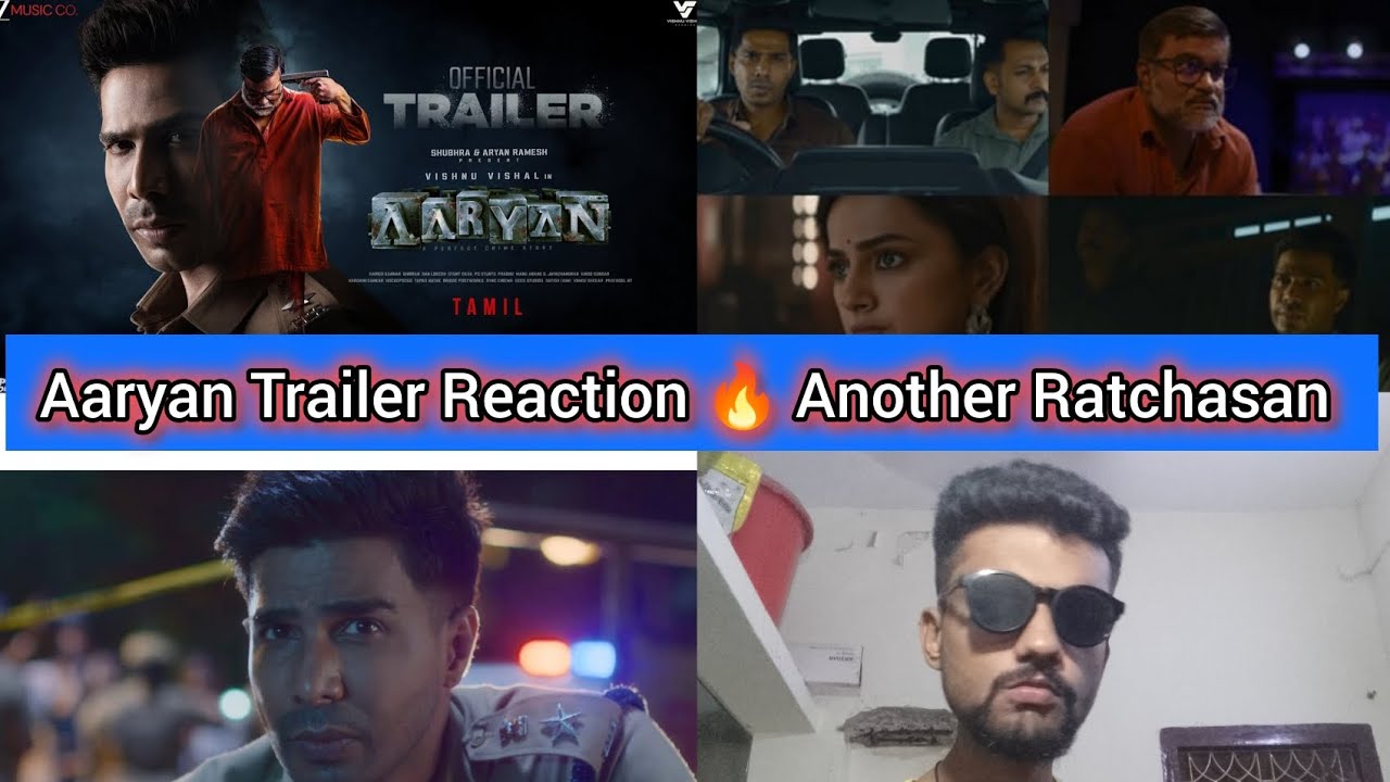 AARYAN Trailer Reaction 🔥💯 Another Ratchasan Script 💥... - YouTube