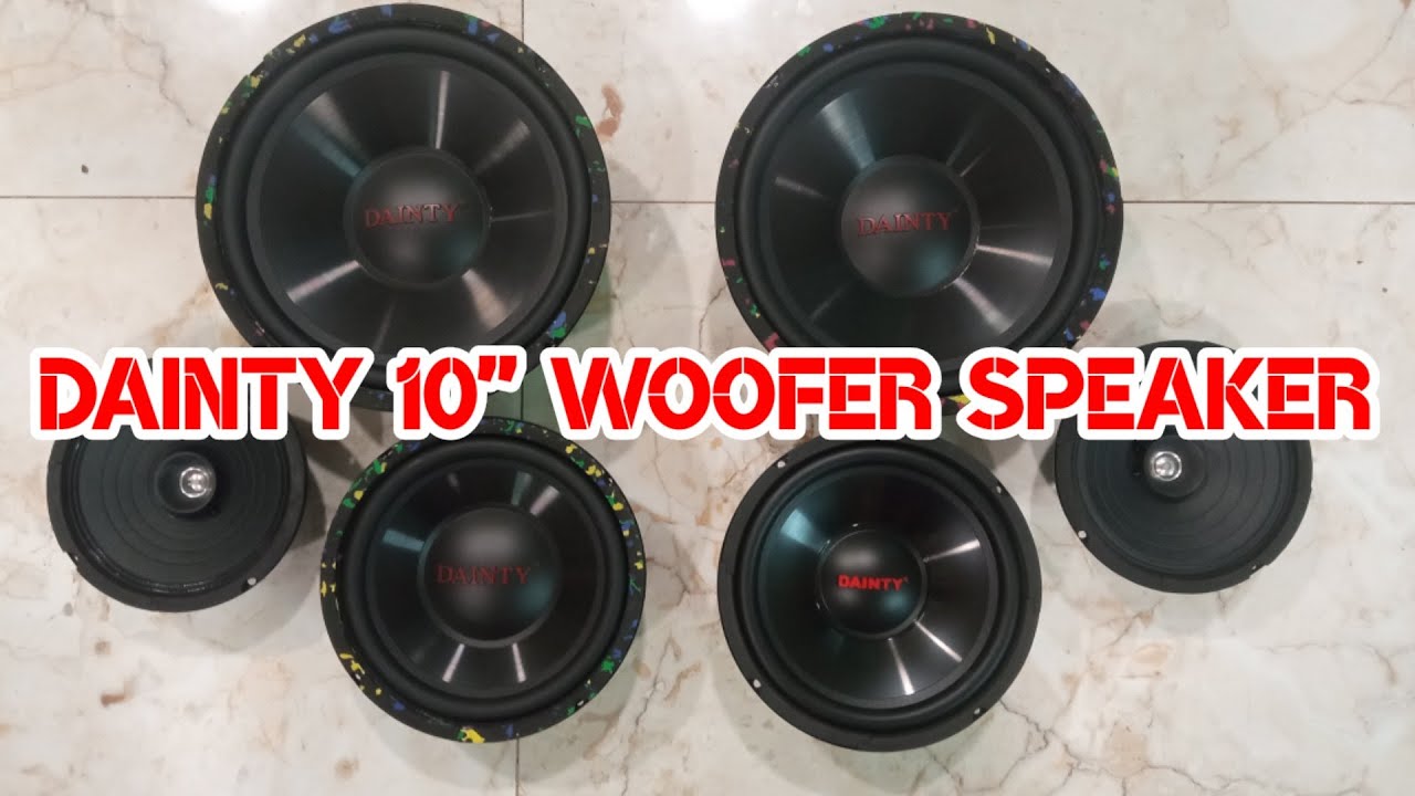 Dainty 10 Inch Woofer Speaker | Unboxing | Glass Fiber Cone Deep Rubber ...