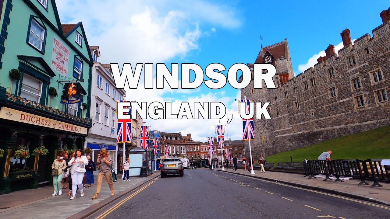 Windsor, England, UK - Driving Downtown 4K - YouTube
