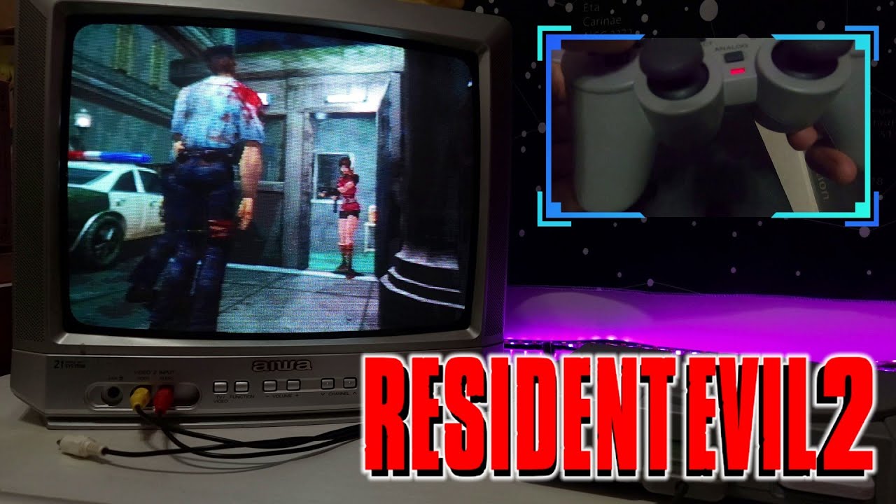Resident Evil 2 Claire B Scenario Gameplay on an original PS1 with a ...
