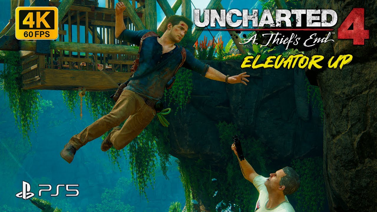 UNCHARTED 4 (ELEVATOR UP: MELEE COMBAT) [4K UHD 60FPS] Gameplay PS5 ...