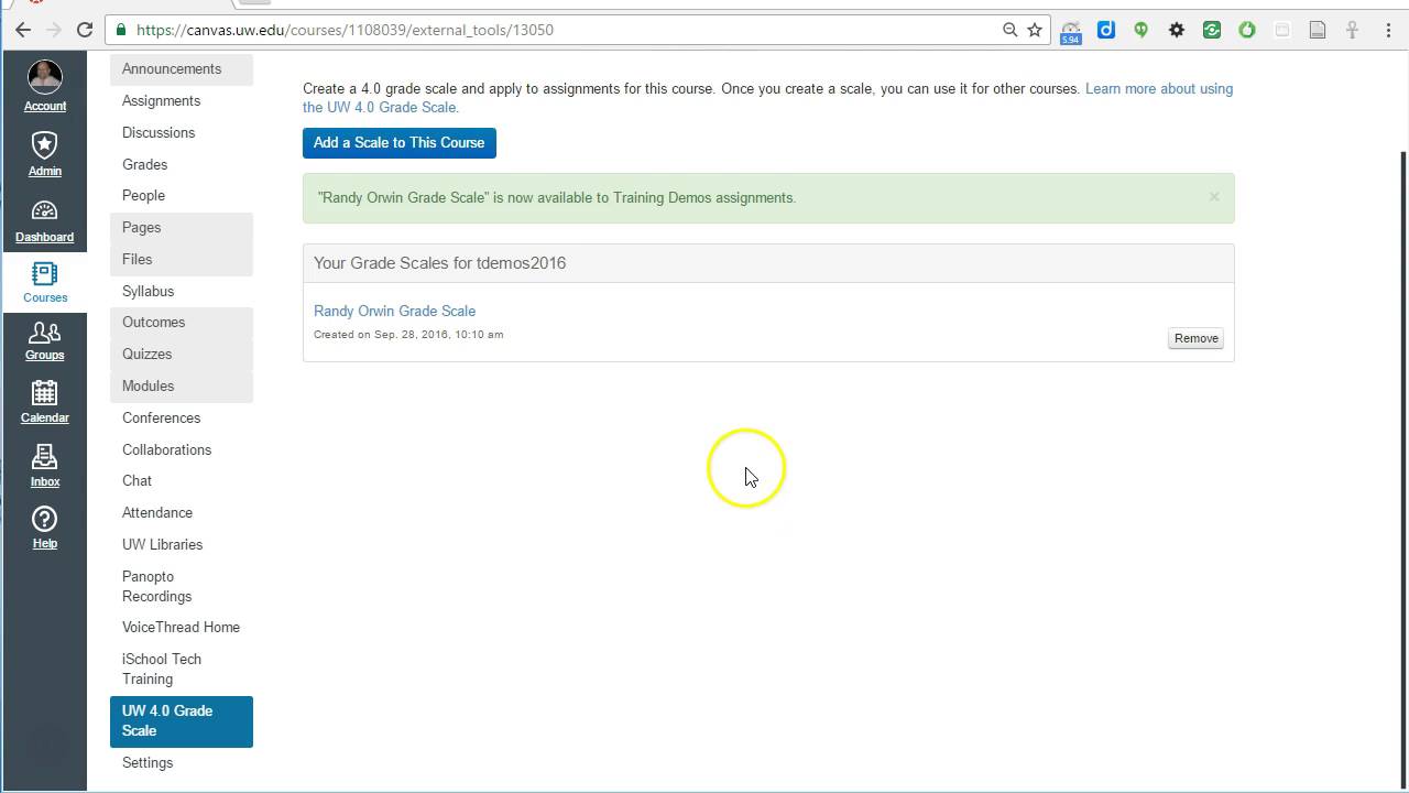 Adding A Grading Scheme To Your Canvas Course With The UW IT 4 0 Grade Adding A Grading Scheme To Your Canvas Course With The UW IT 4 0 Grade