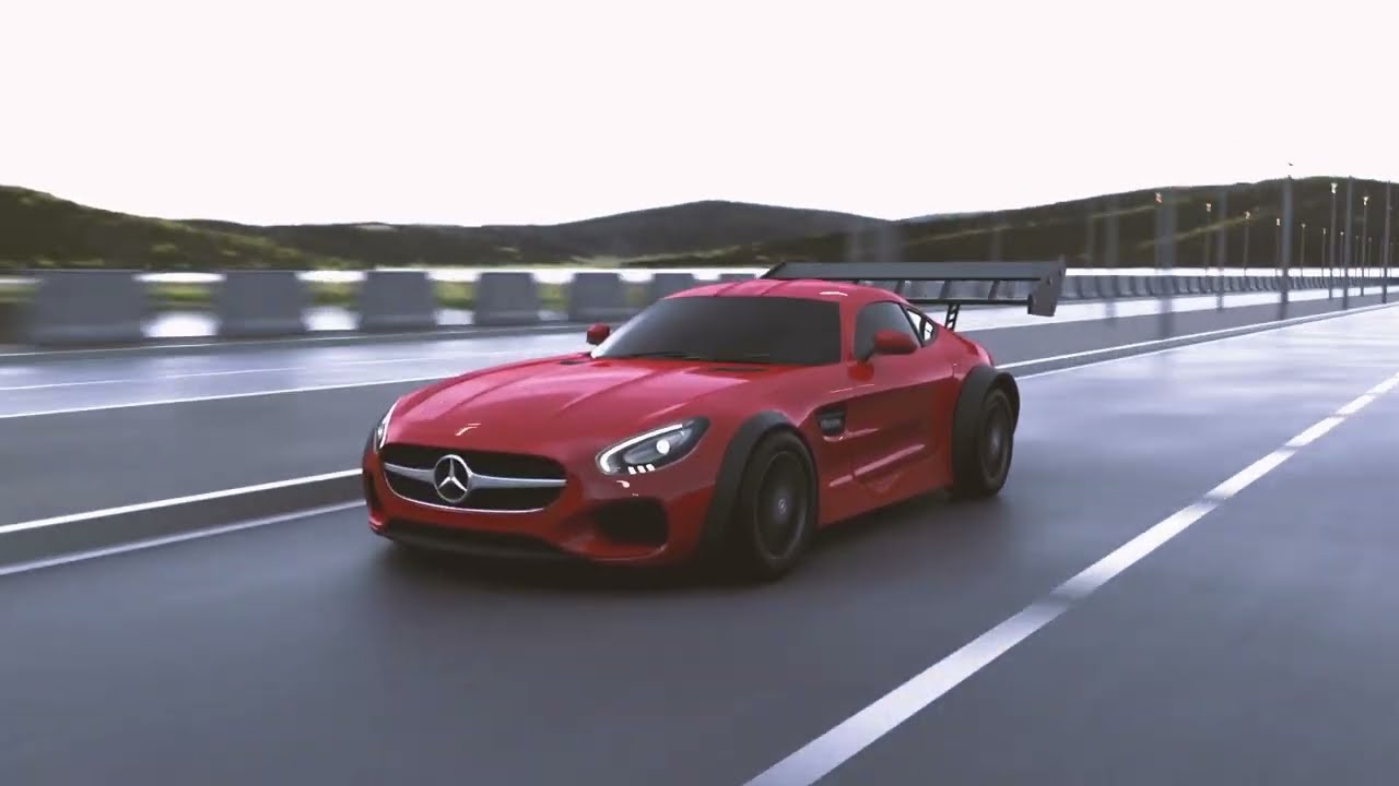 Mercedes AMG tunnel animation in blender - YouTube