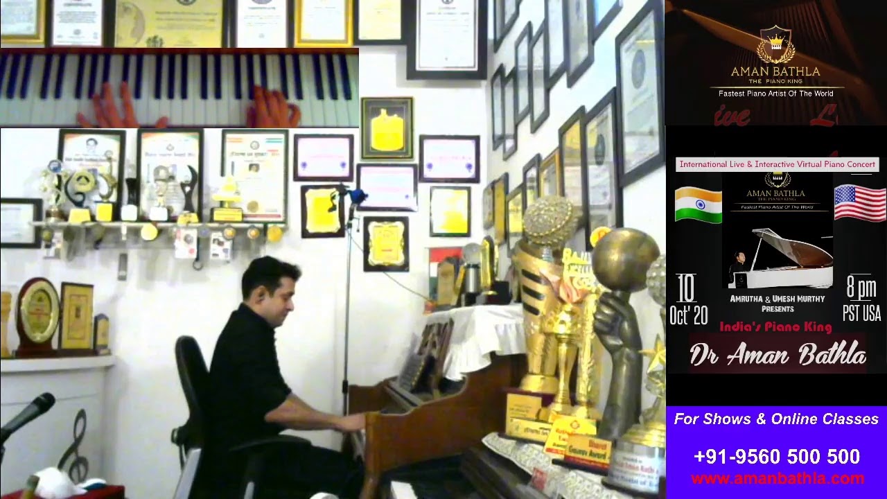 Dr Aman Bathla's live online concert in America - YouTube