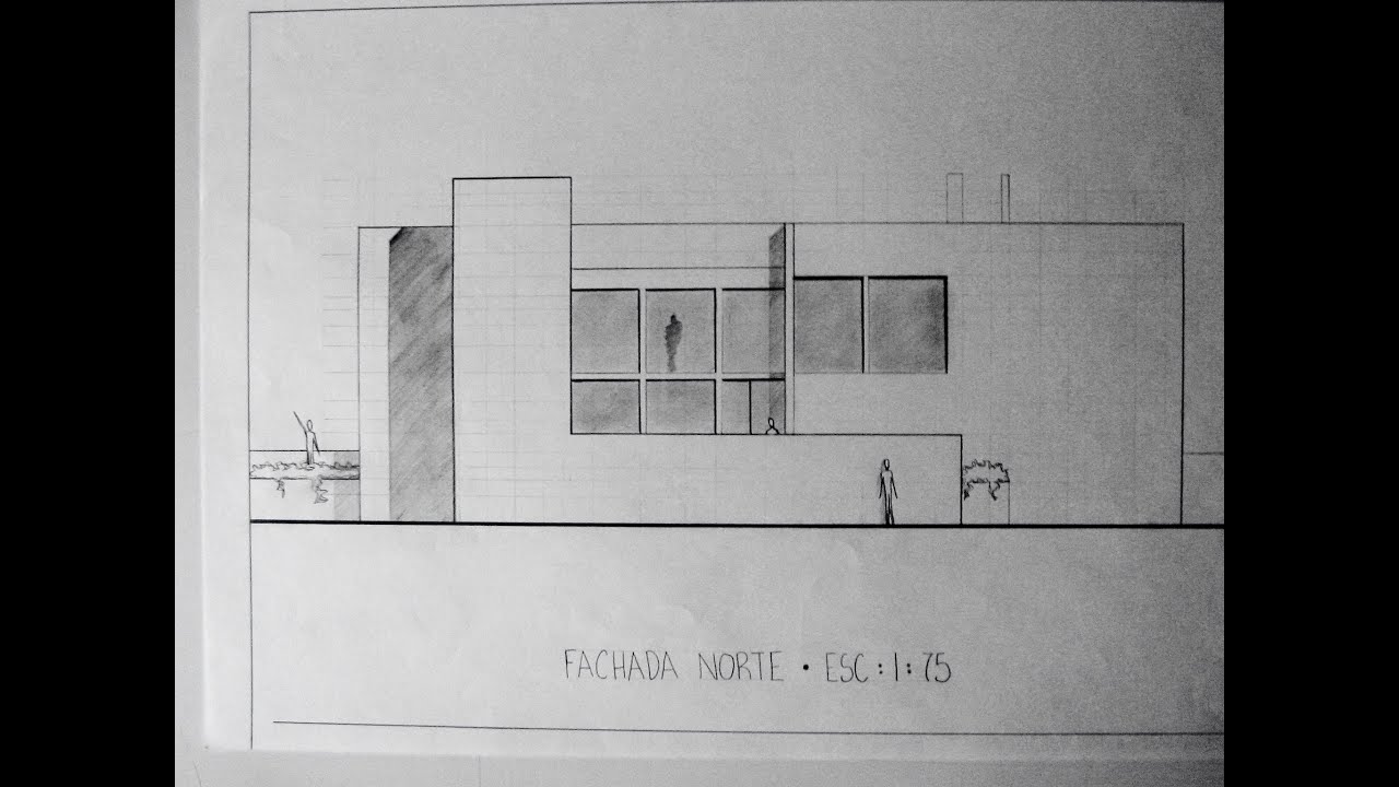 Dibujo de fachada con expresión - YouTube