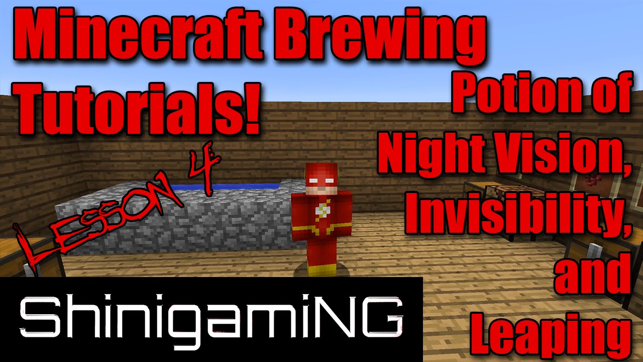 Minecraft Brewing Tutorial Part 4 Potions of Night Vision, Invisibility ...