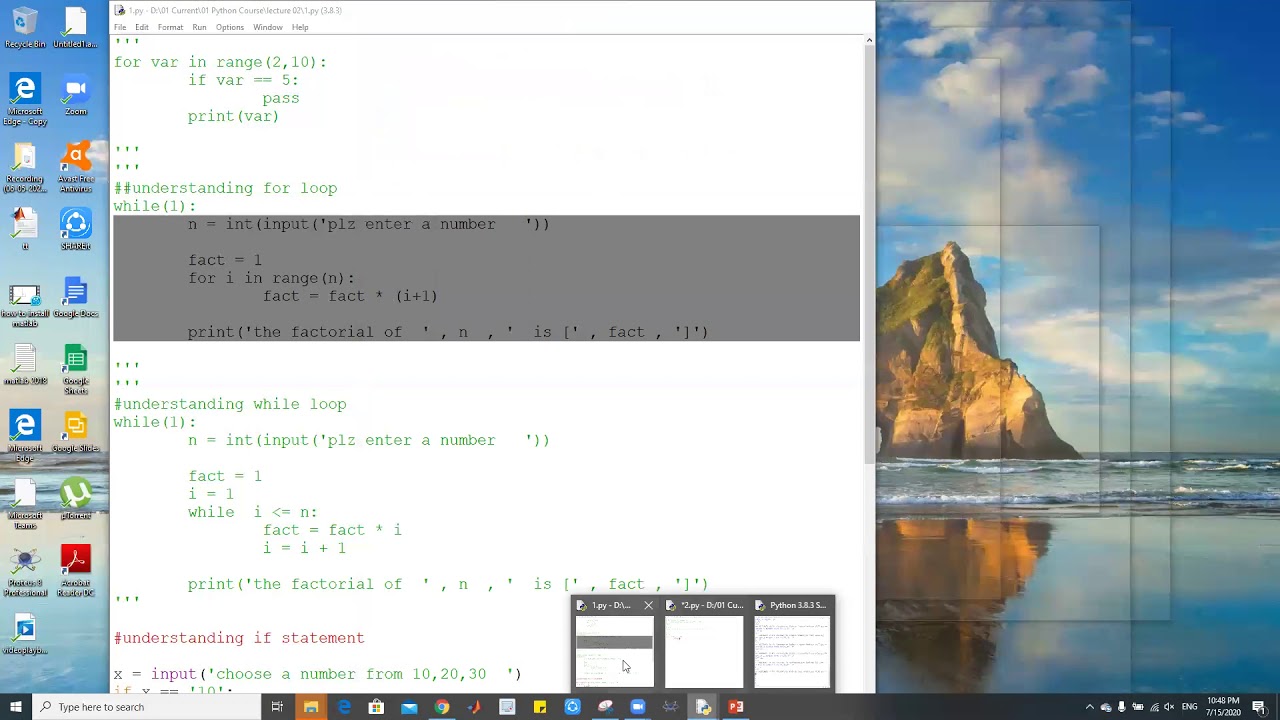 Python Course Lecture 02 Part 02 Youtube