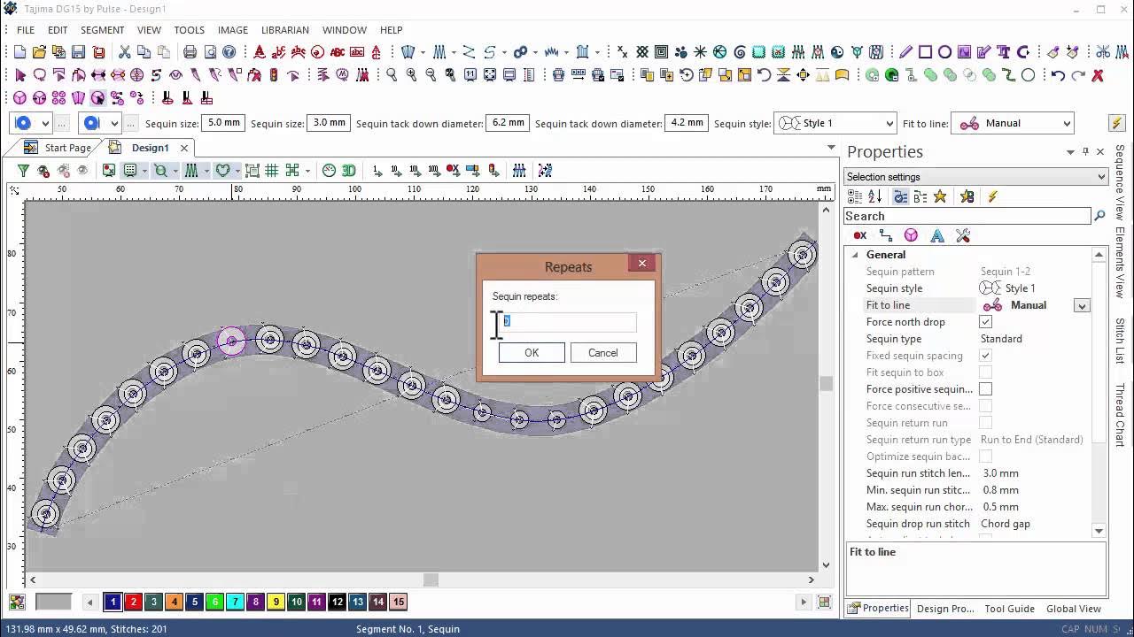 DG15 Quick Tip Tutorials: ccs freeplace sequin repeats - YouTube