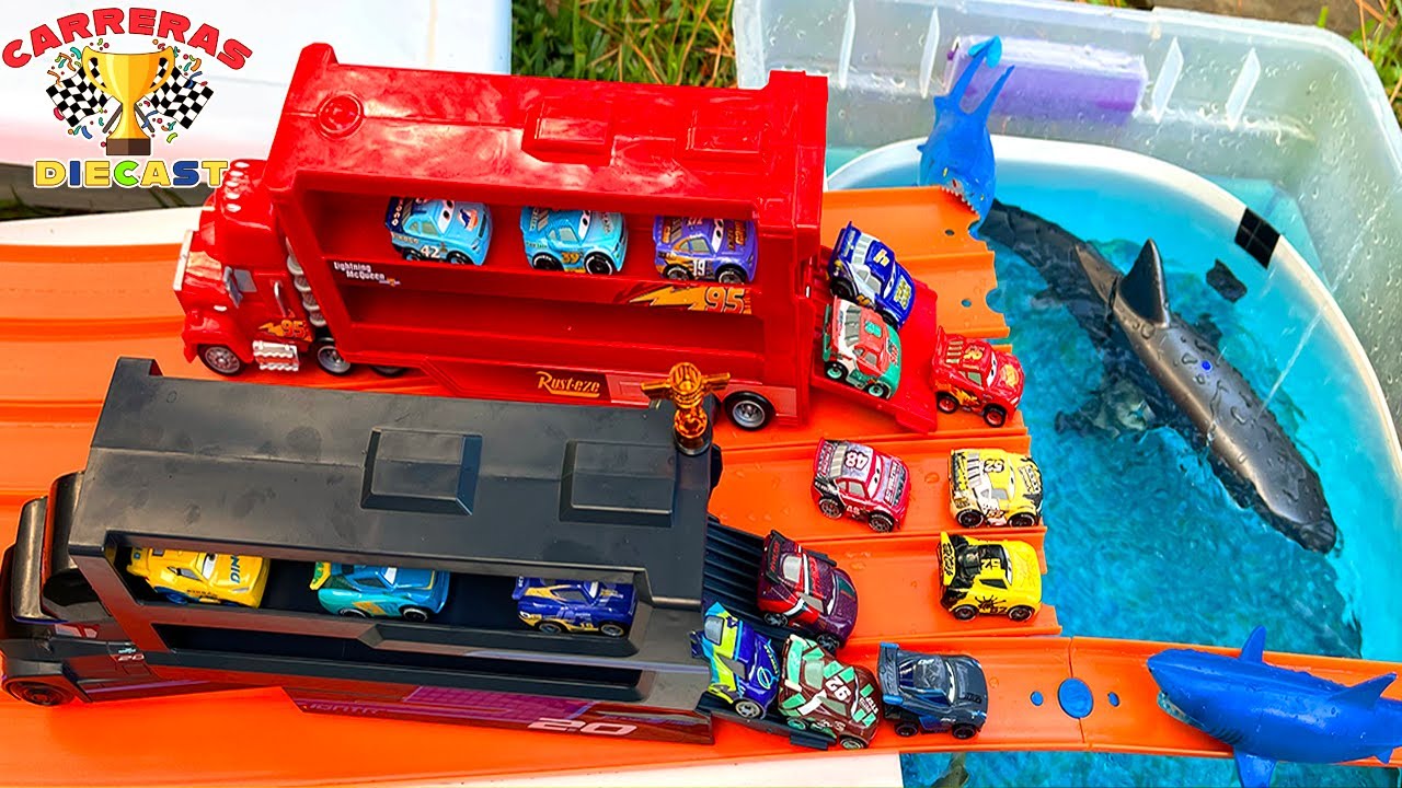 MINI RACERS DIE CAST RAYO VS JACKSON TRANSPORTADORES CAMPEONATO - YouTube