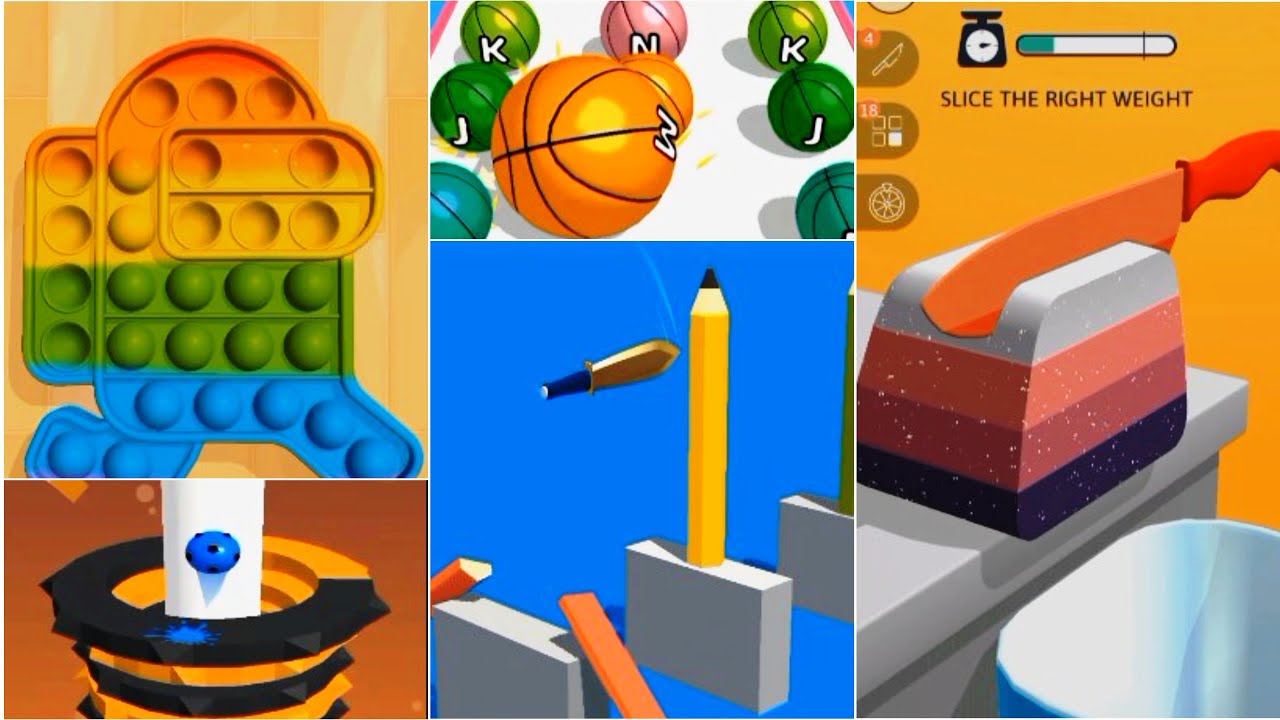 Very Satisfying ASMR Mobile Games With Relaxing Sounds Cutting Slicing ...