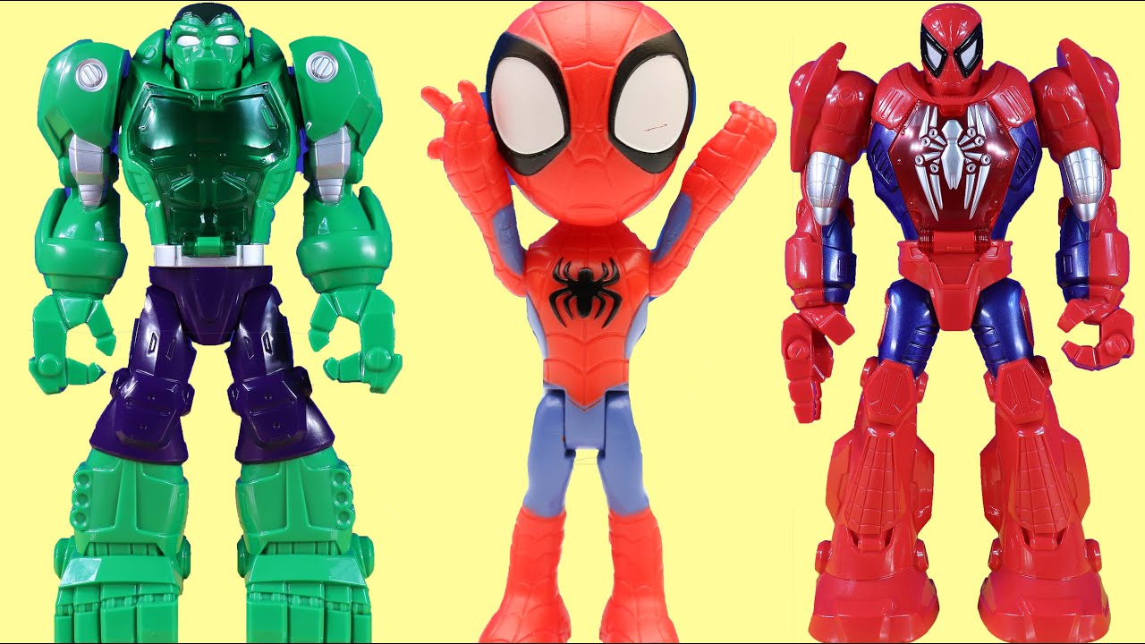 Spidey And Friends Superhero Adventure With Spider-Man And Hulk Robot ...