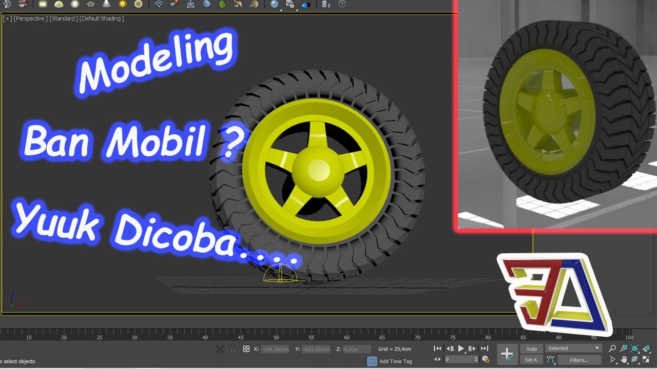Tutorial 3Ds Max modeling Ban mobil + Render - YouTube