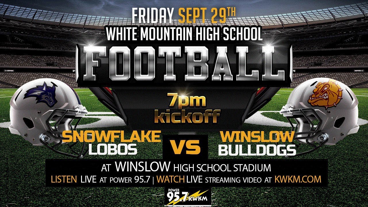 Snowflake Lobos vs Winslow Bulldogs Varsity Football - YouTube