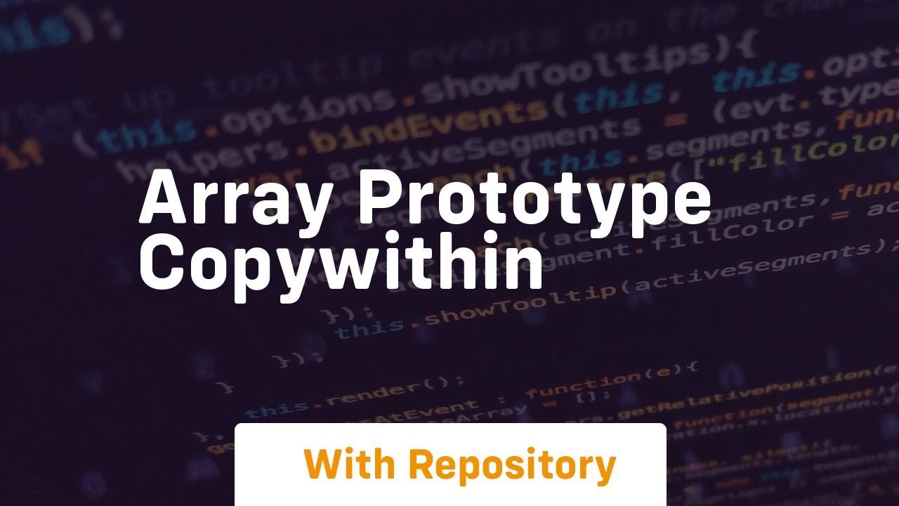 array prototype copywithin - YouTube