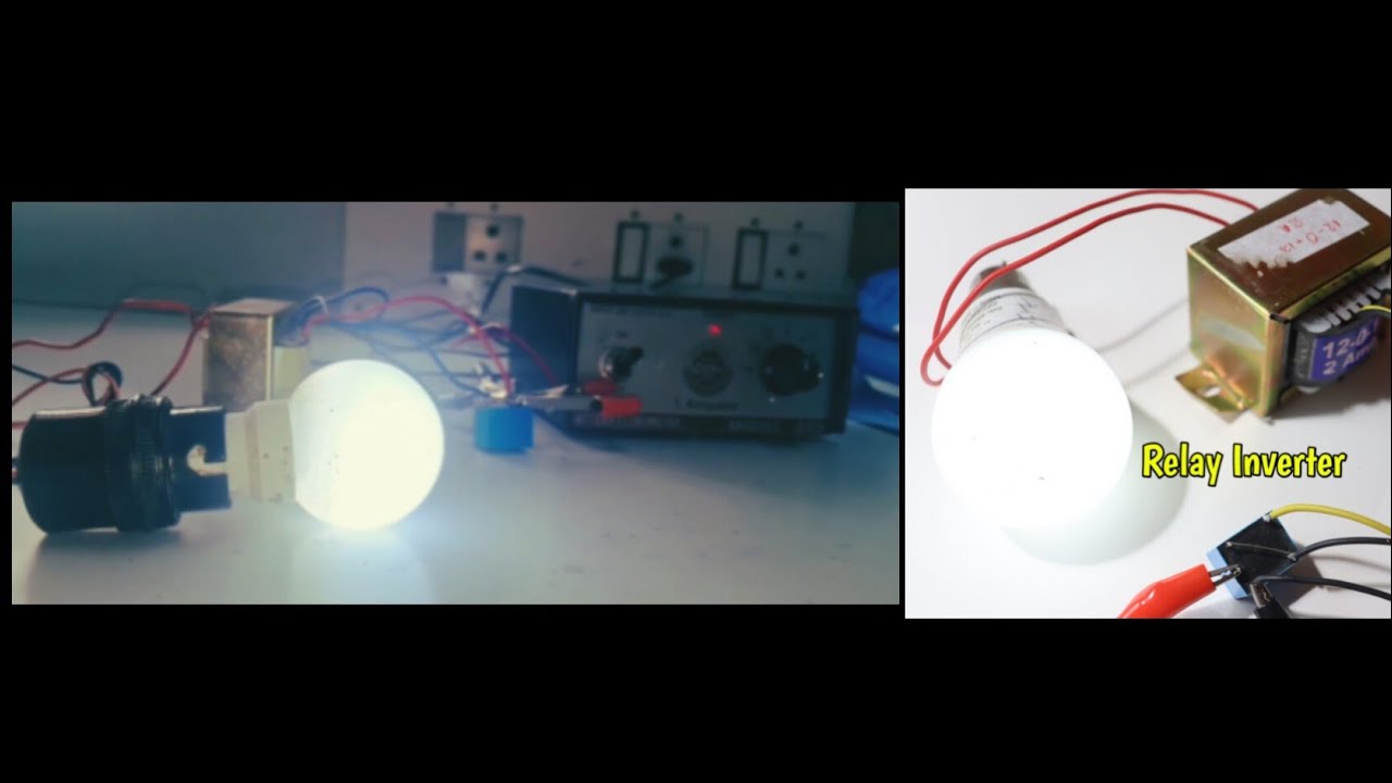 New How To Make Simple Inverter With Relay at your home DC to AC.| kannada tech projects - YouTube