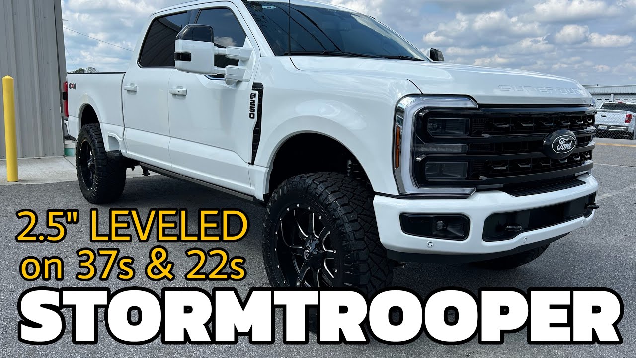 2024 Ford F250 Platinum 2.5” Leveled on 37s-STORMTROOPER Covert - YouTube