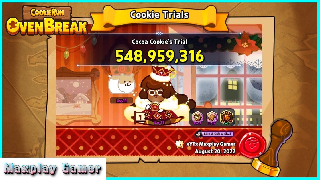 [Cookie Trials] Cocoa Cookie 548.9M l Cookie run: Ovenbreak - YouTube