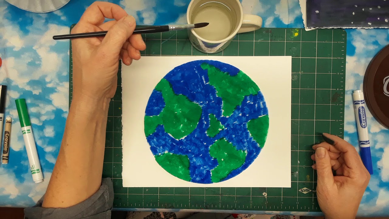 Earth Day Printmaking pt 1 - YouTube