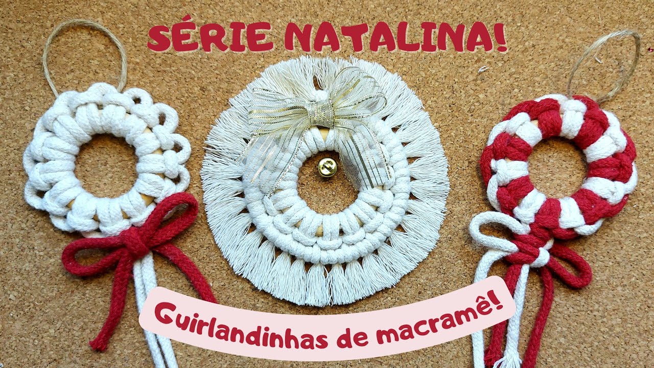 Passo a passo: Guirlandinhas de NATAL em macramê com a Lara! - YouTube