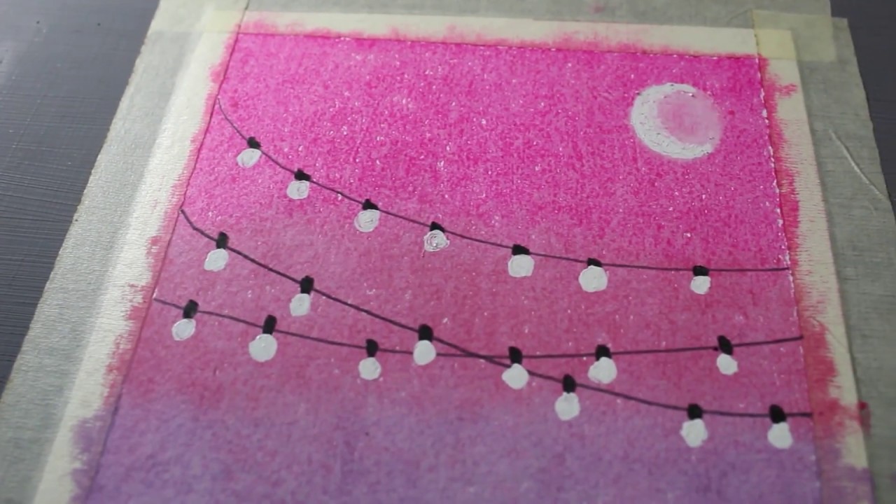 Pink Sunset | Drawing for Beginners with Wax Crayons | step by step ...