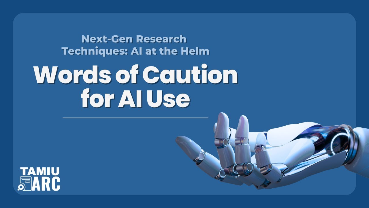 Words of Caution for AI Use - YouTube