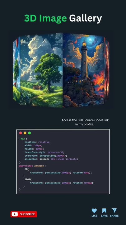 3 D Images In Css🖼️ Gallery Image Kaise Add Kare Css Me Animation Css Coding Java Paithan