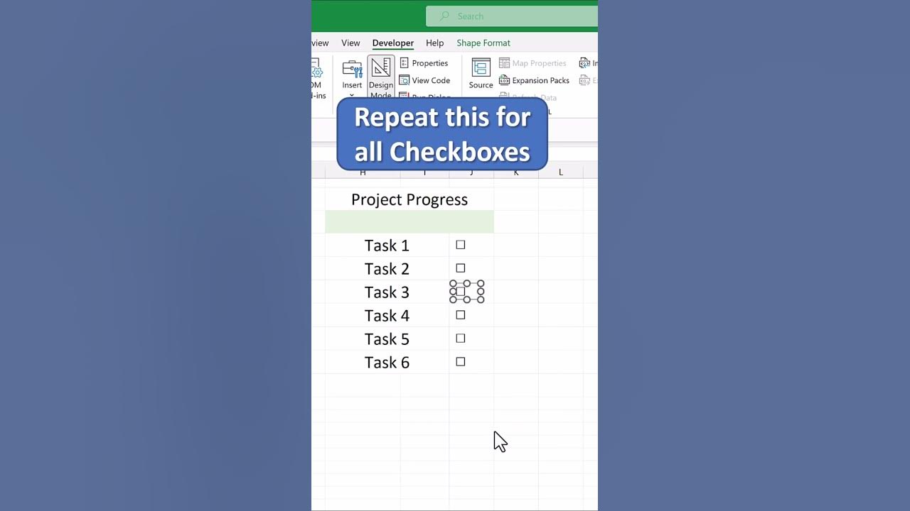 Project Progress Bar Excel Tips And Tricks Shorts Youtube