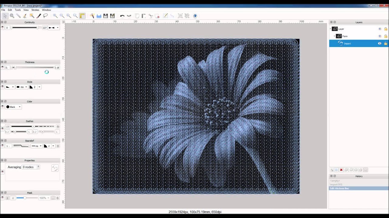 ATROPOS security printing software - import demo - YouTube