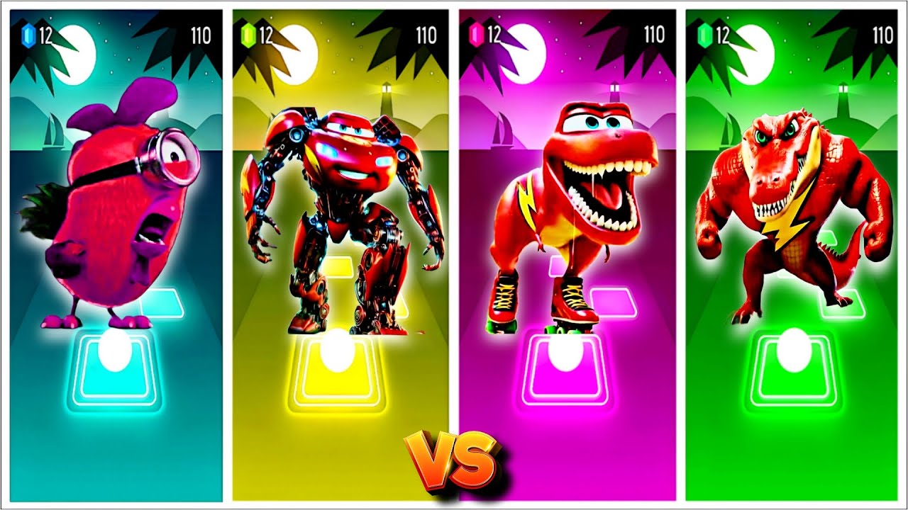 Minions Rooster 🆚 McQueen Transformers 🆚 McQueen Dinosaur 🆚 McQueen ...