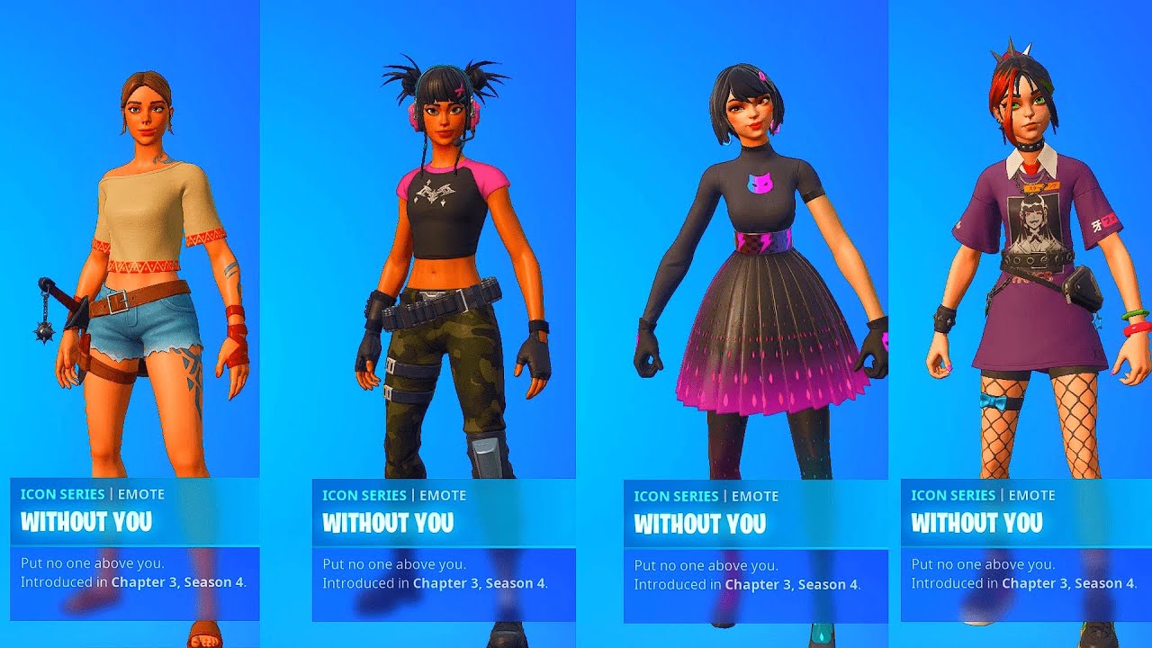 Icon Series Emote "Without You" Fortnite Chapter 4 Season 2 - YouTube