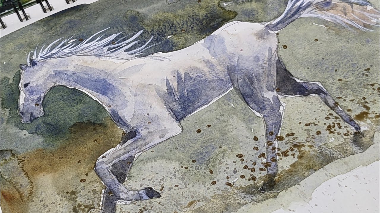 Easy Watercolor Horse Painting Tutorial for Beginners | Step-by-Step ...