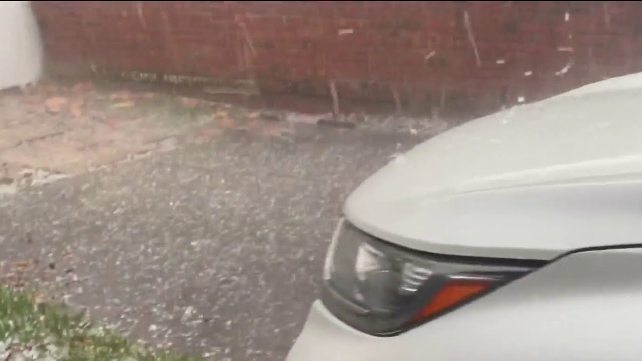 Videos, pictures show hail larger than a quarter raining down across ...