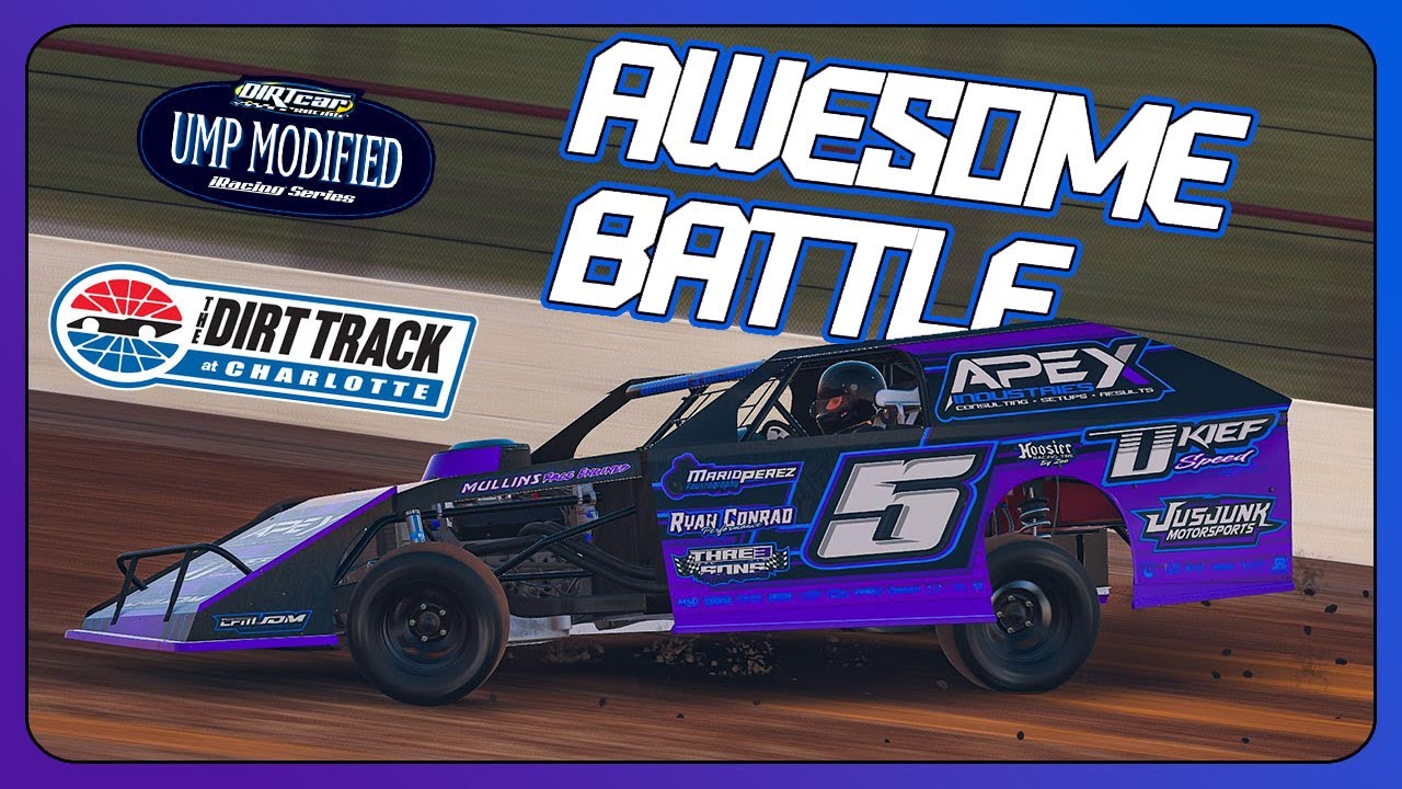 Awesome Battle! - UMP Modified Official @ Dirt Charlotte - iRacing ...