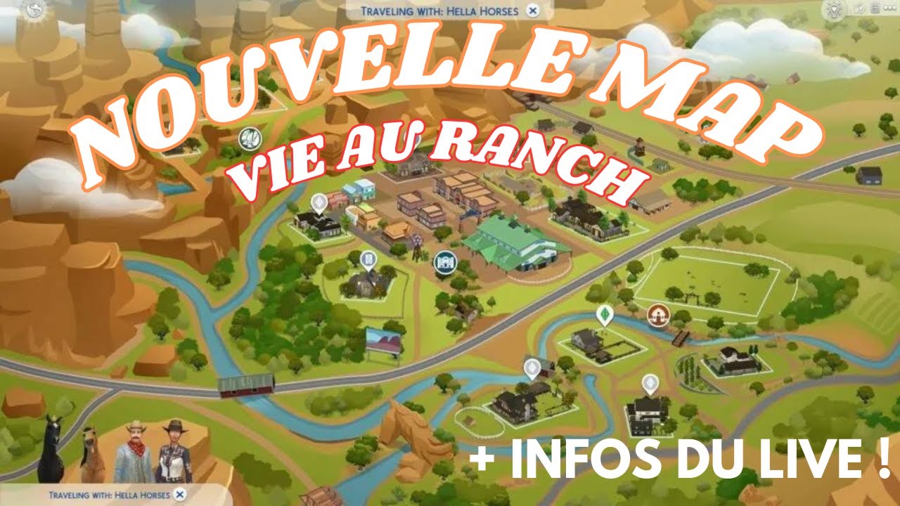 NOUVELLE MAP VIE AU RANCH + BLABLA 🐎 SIMS 4 - YouTube