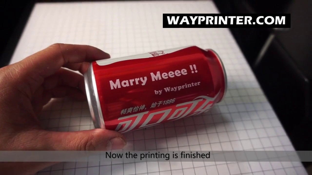 Cylinder bottle printer UV small size A3 flatbed printing directly on ...