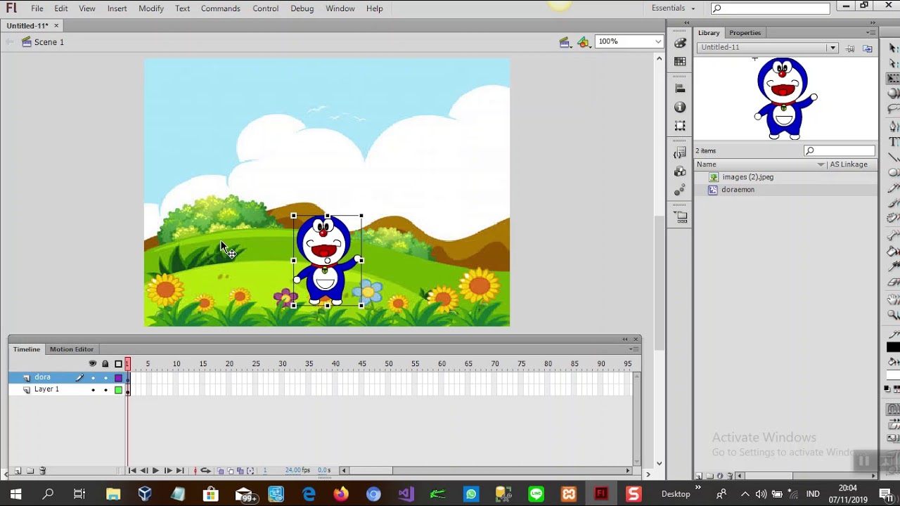 Tutorial Animasi Doraemon dengan adobe flash - YouTube
