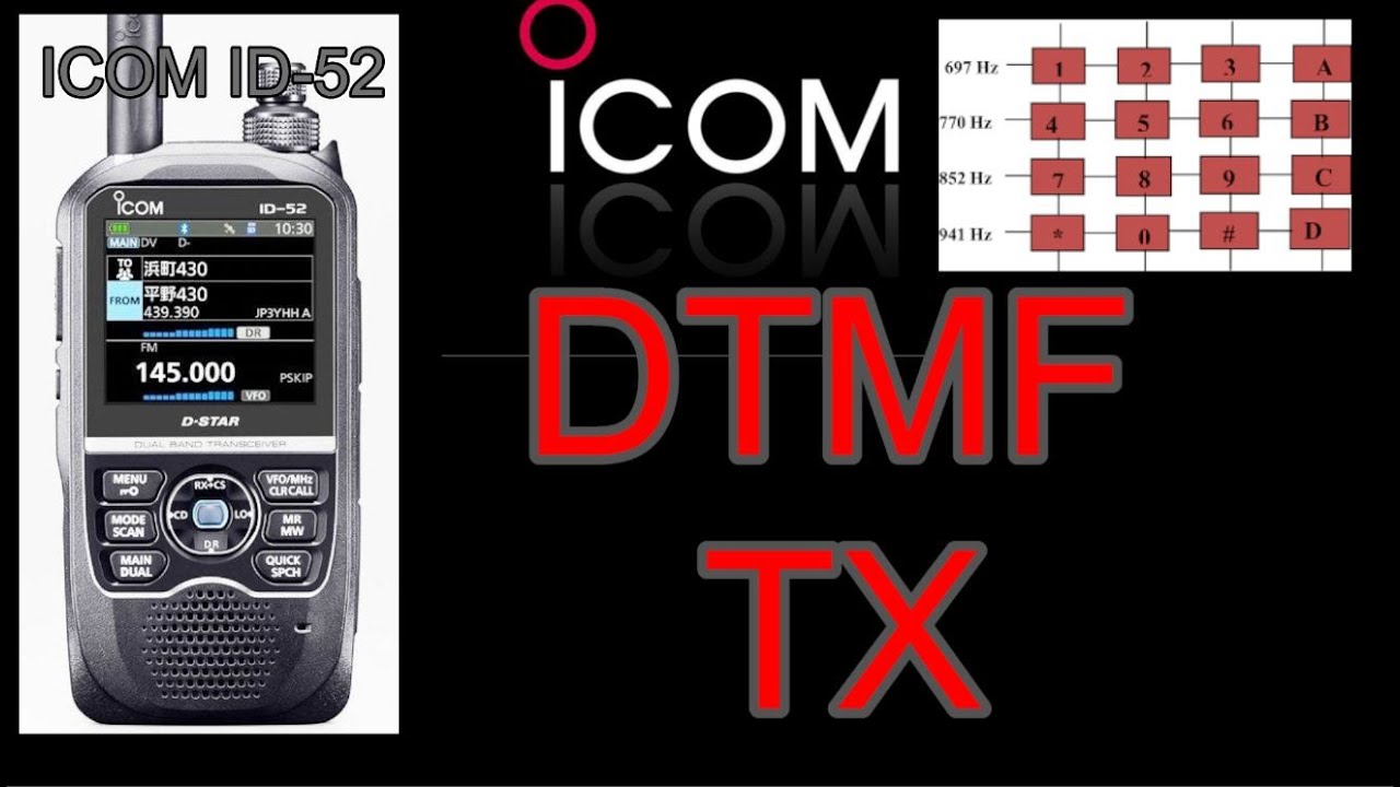 ICOM ID-52 DTMF tx & Memories-Commands - YouTube