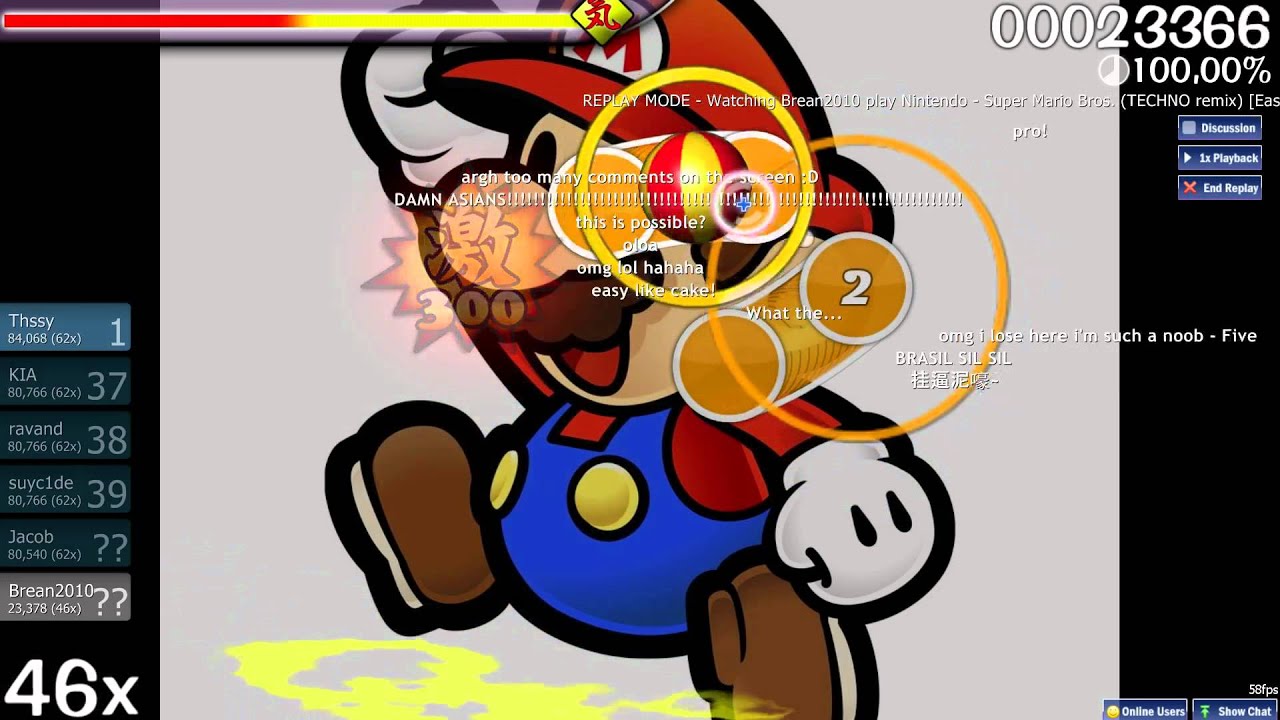 Osu! Nintendo - Super Mario Bros. (TECHNO remix) [Easy] (Rank SS) - YouTube