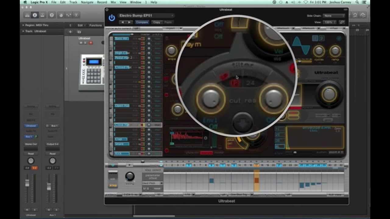 Logic Pro X - Video Tutorial 53 - Ultrabeat (PART 3) Step Mode and Multi-Output - YouTube