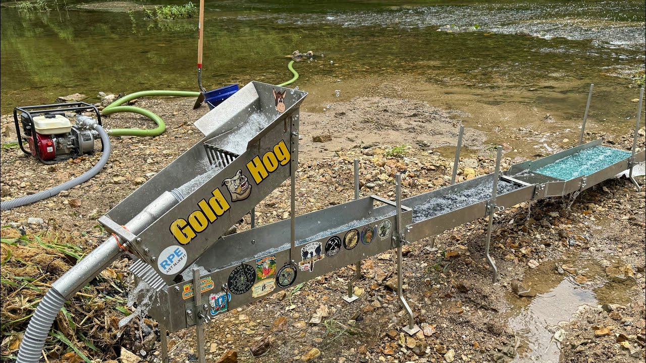 Running the Gold Hog Piglet High Banker @cottonwoodtrailsgoldcamp8990 ...