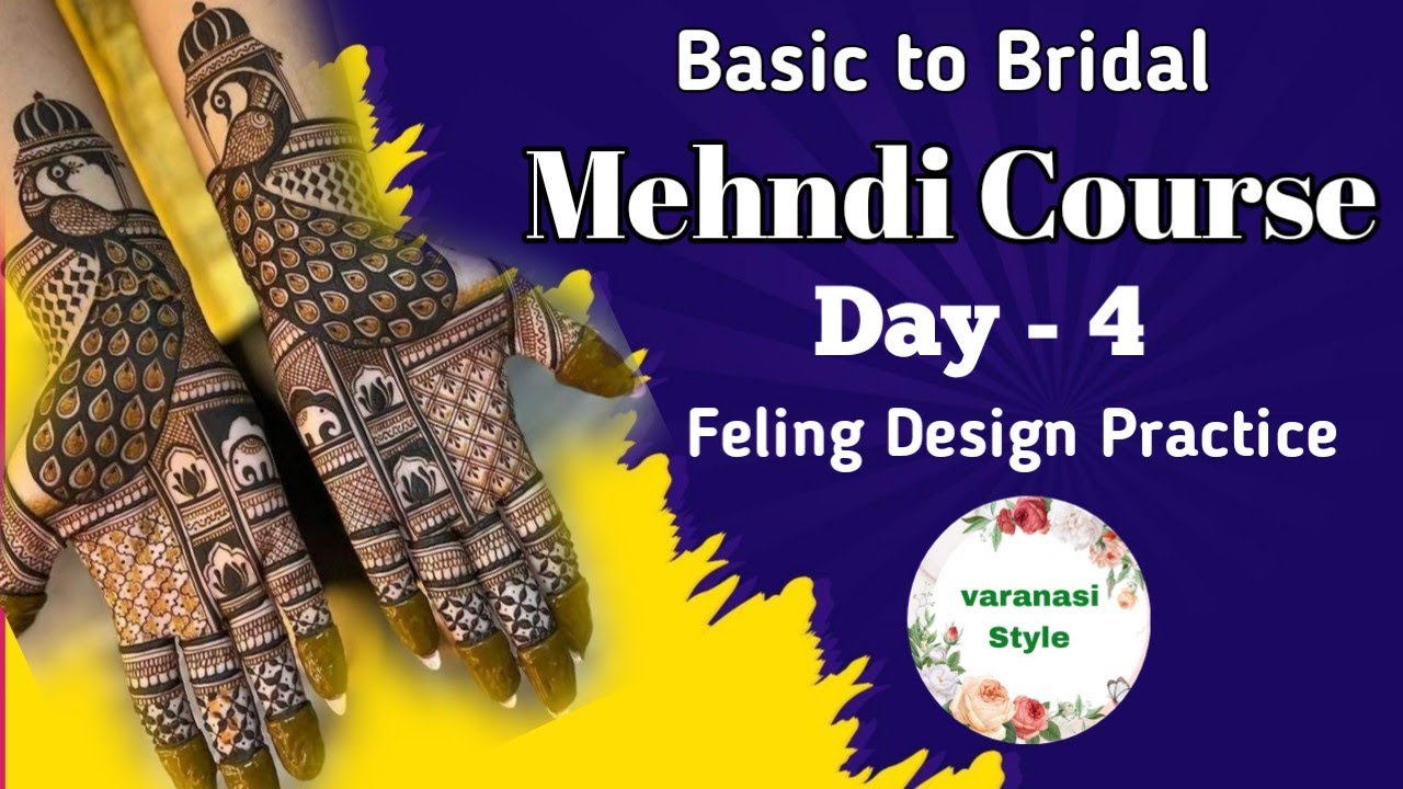 मेहंदी लगाना सीखें ||How to Learn Mehndi||Mehndi Class Day 4 Basic to ...