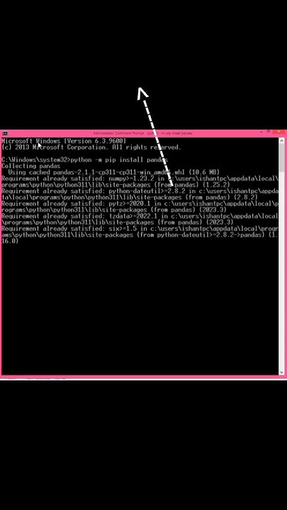 Installing Pandas Library On Your Computer System Python Pythonpandas Pandas Cbsepython