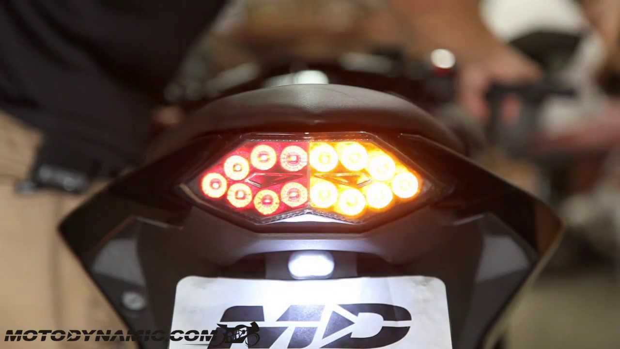2013-2017 Kawasaki Ninja 300 Sequential LED Tail Lights Smoked Lens ...