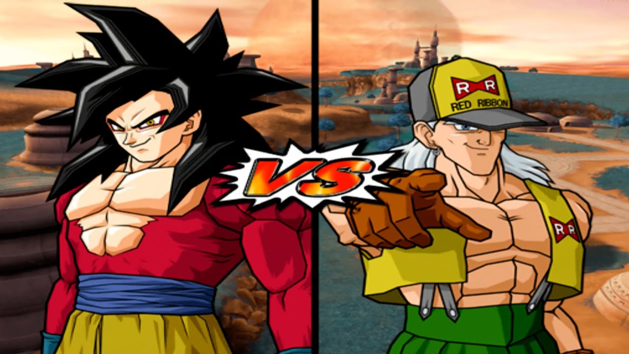GOKU (SUPER SAIYAN 4) VS ANDROID # 13 (Color 2) Dragon Ball Z: Budokai ...