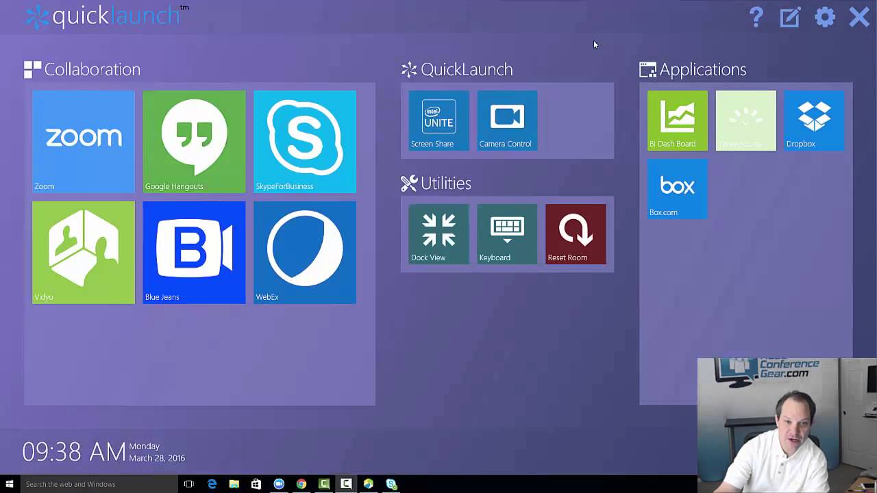 Logitech Quicklaunch SE Software for Video Conferencing - YouTube