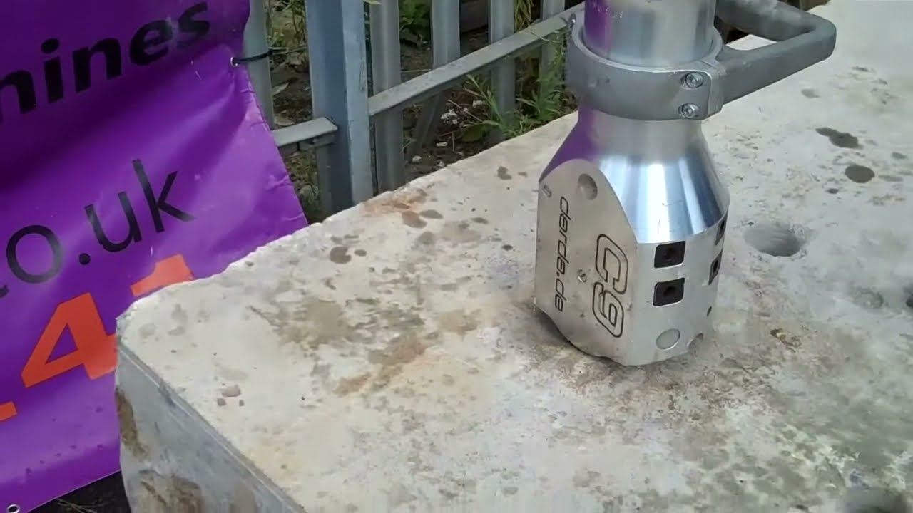 Concrete splitting using Drill and Burst Method - YouTube