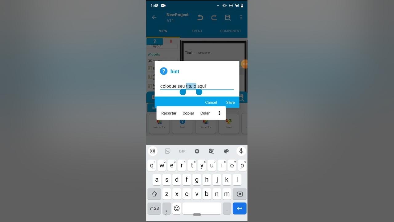 Como editar um texto usando editText no Sketchware - YouTube