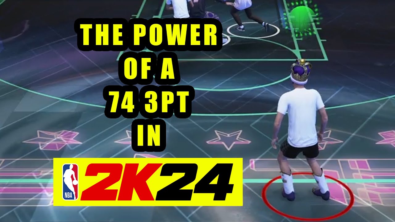THE POWER OF A 74 3PT IN NBA 2K24... JUMPSHOT & REC GAMEPLAY INCLUDED ...